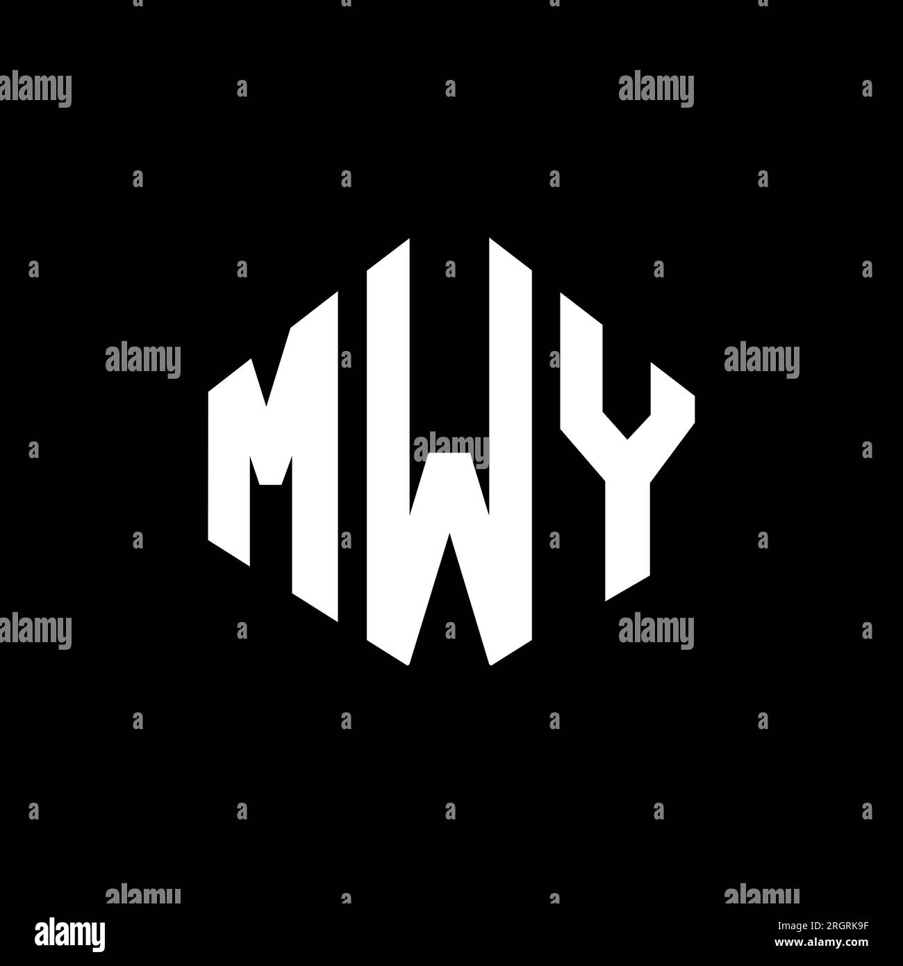 MWY letter logo design with polygon shape. MWY polygon and cube shape ...
