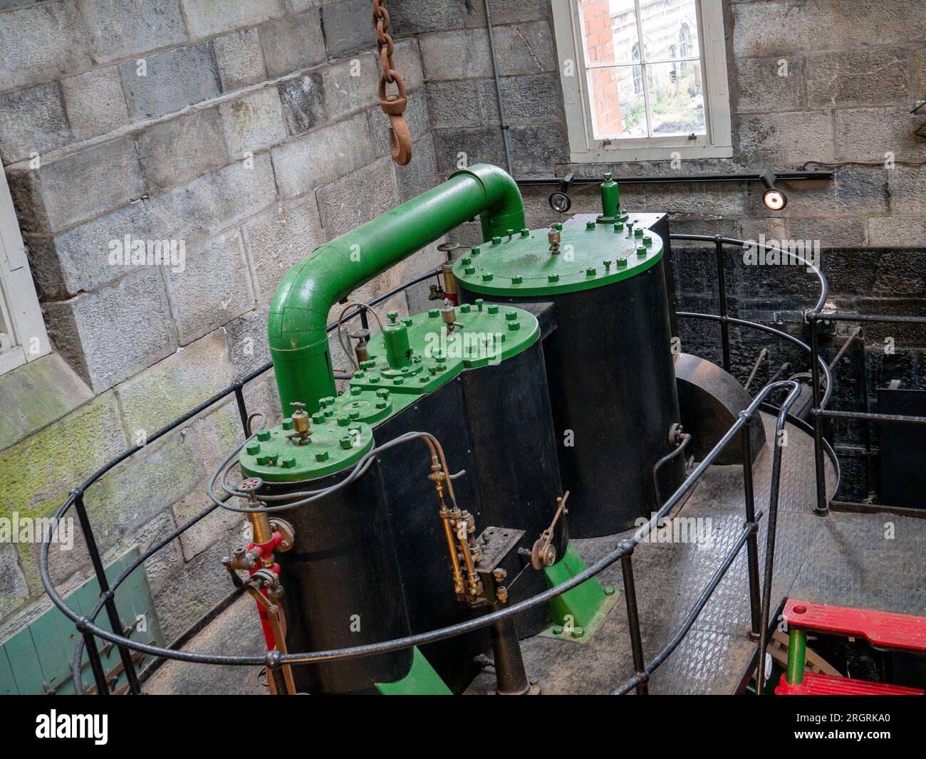Industrial pipes and engines background, power plant Stock Photo - Alamy