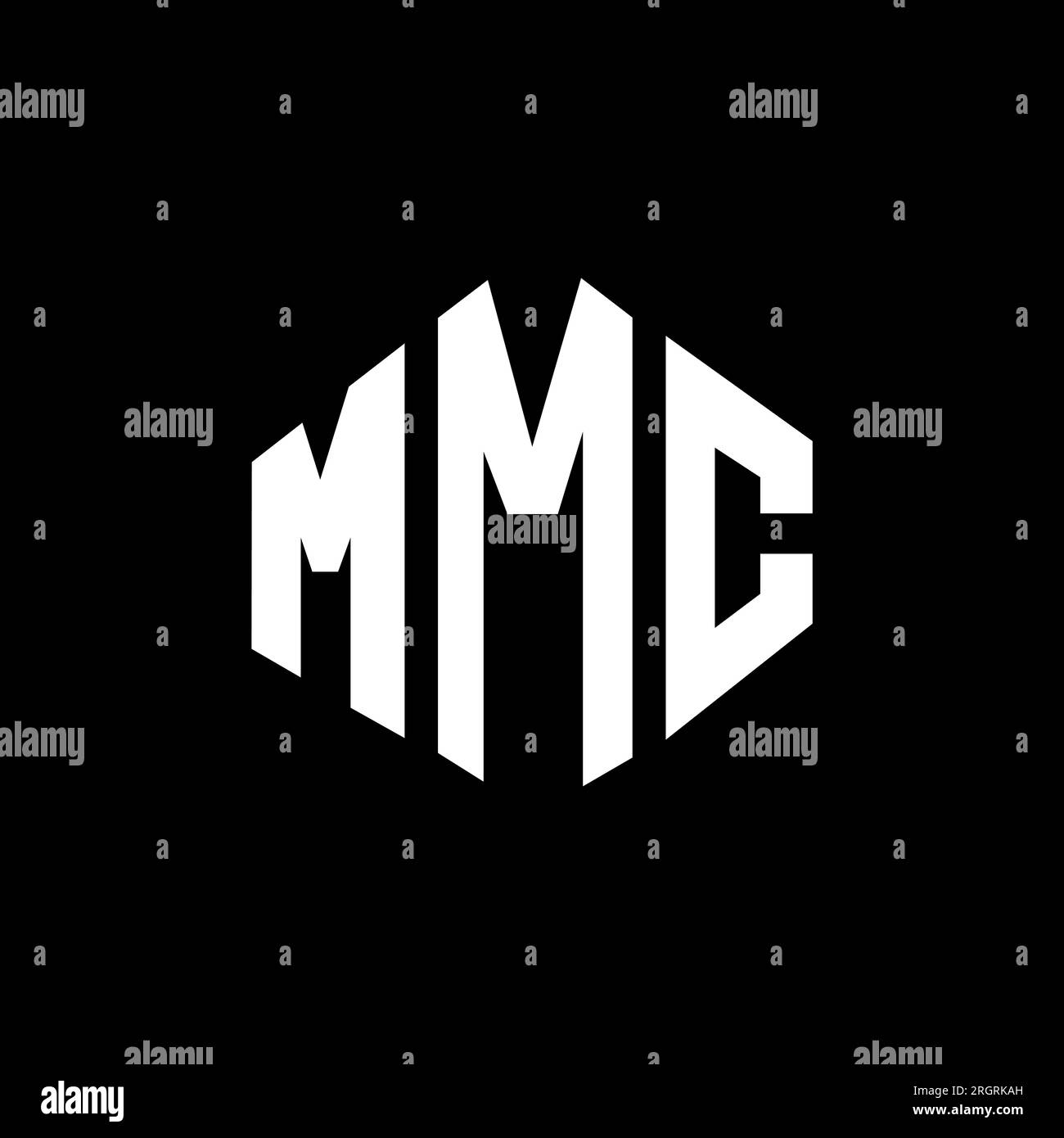 MMC letter logo design with polygon shape. MMC polygon and cube shape ...
