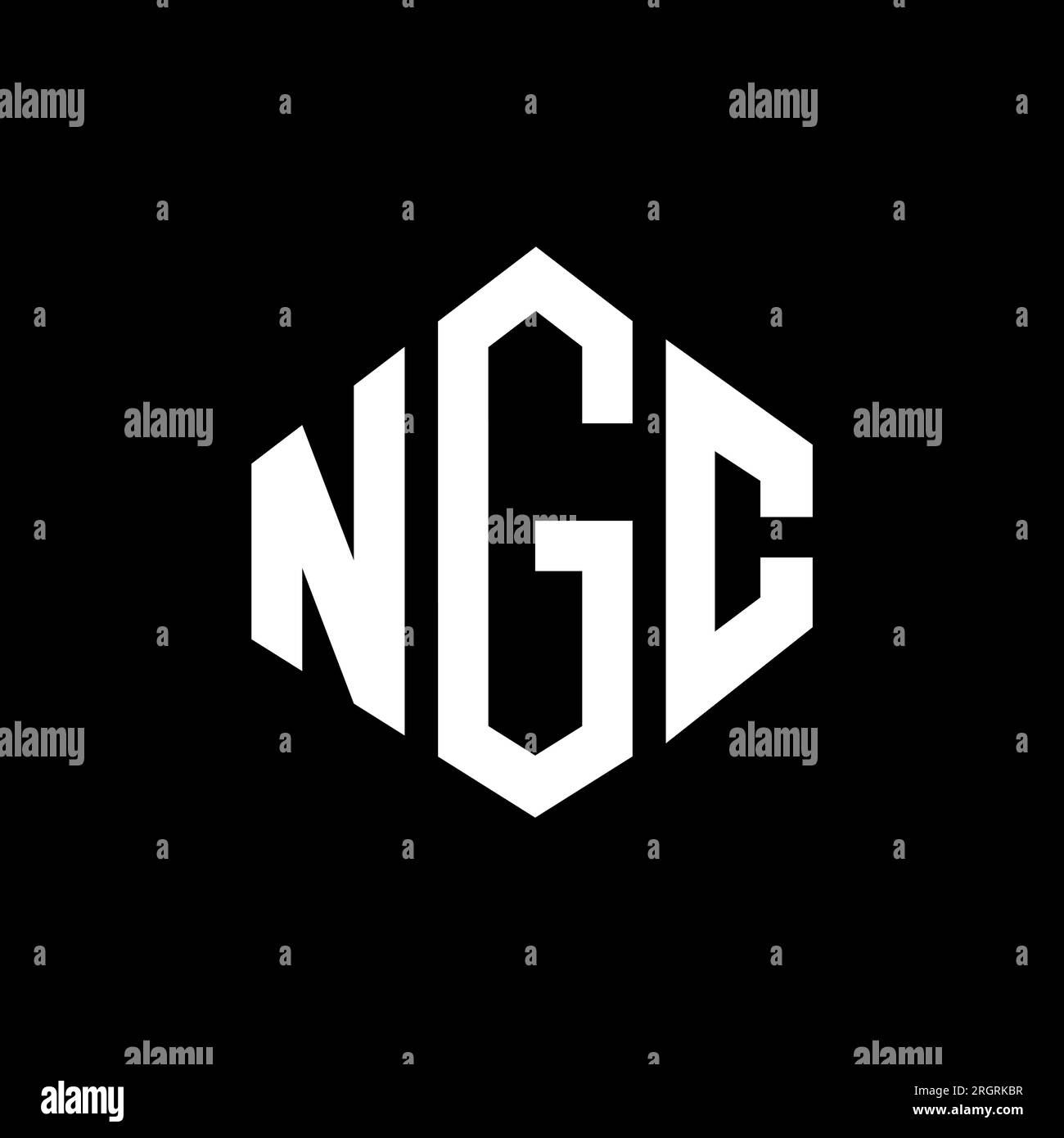 NGC letter logo design with polygon shape. NGC polygon and cube shape ...