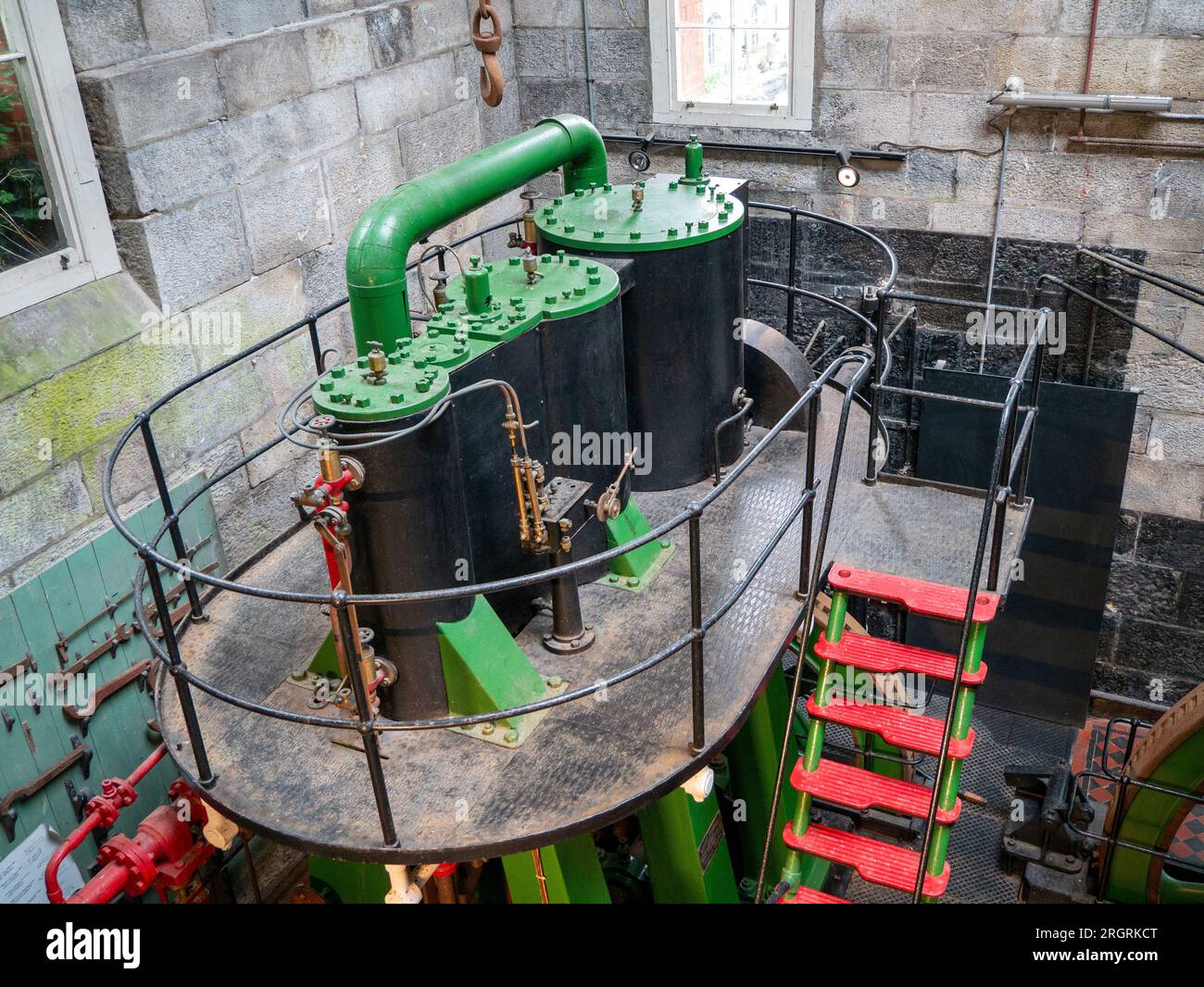 Industrial pipes and engines background, power plant Stock Photo - Alamy