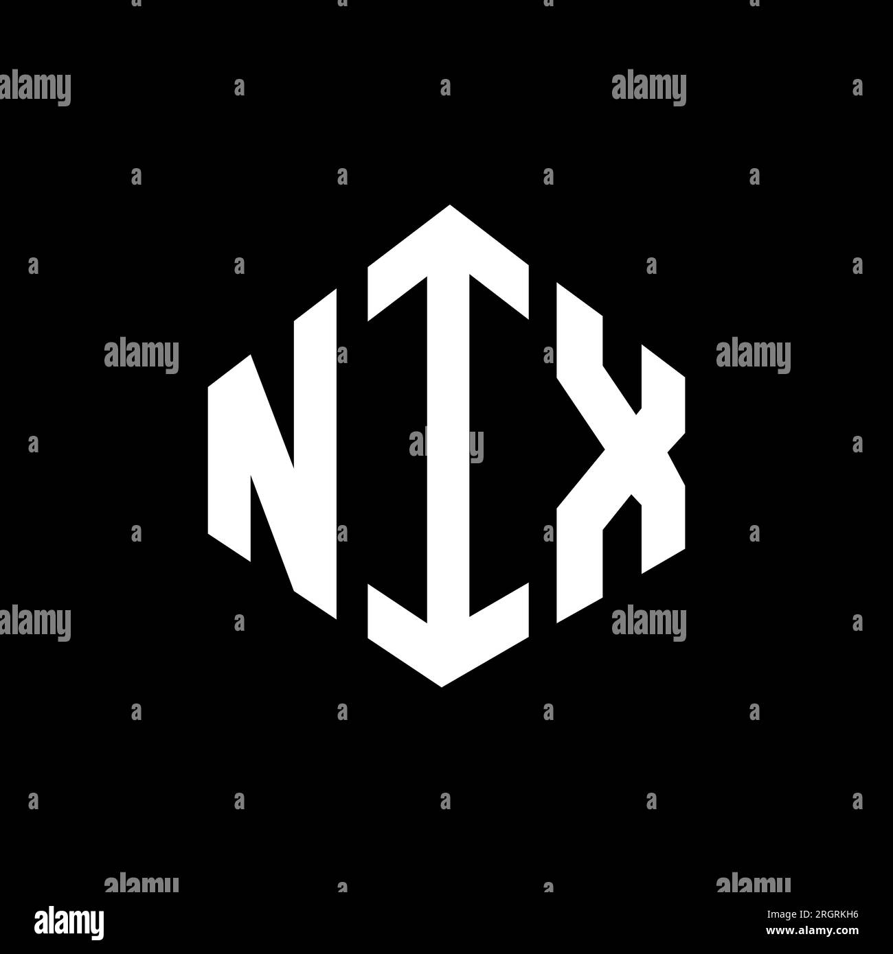 NIX letter logo design with polygon shape. NIX polygon and cube shape ...