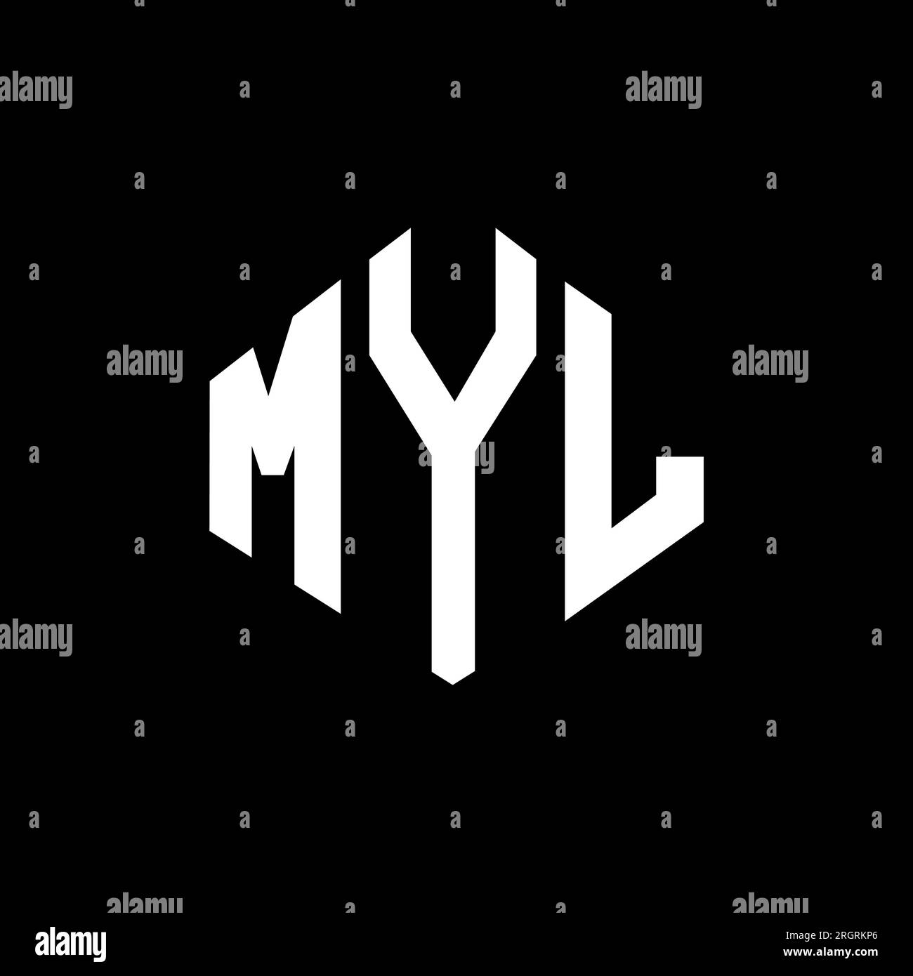 MYL letter logo design with polygon shape. MYL polygon and cube shape ...