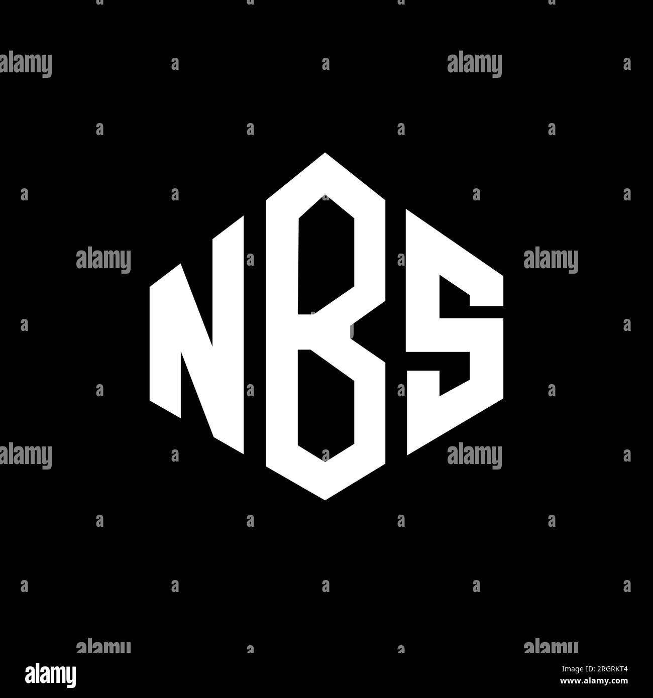 NBS letter logo design with polygon shape. NBS polygon and cube shape logo design. NBS hexagon ...