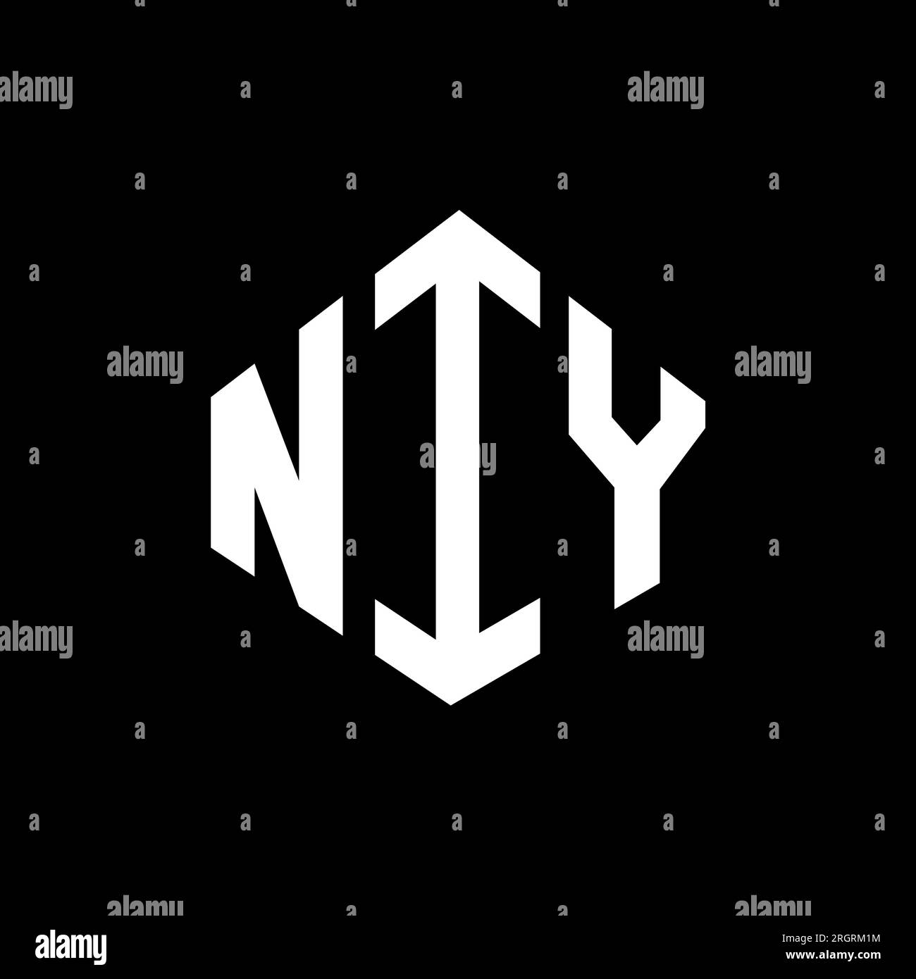 NIY letter logo design with polygon shape. NIY polygon and cube shape ...