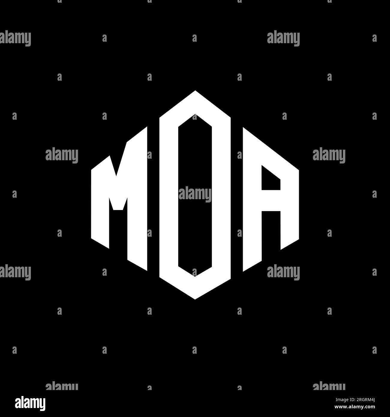 MOA letter logo design with polygon shape. MOA polygon and cube shape ...