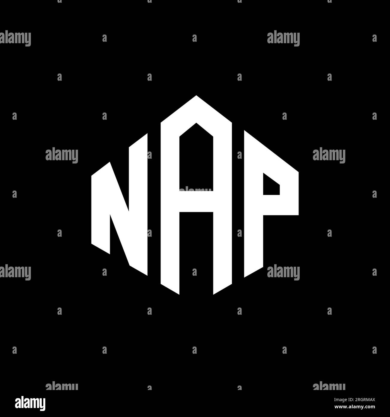 NAP letter logo design with polygon shape. NAP polygon and cube shape ...