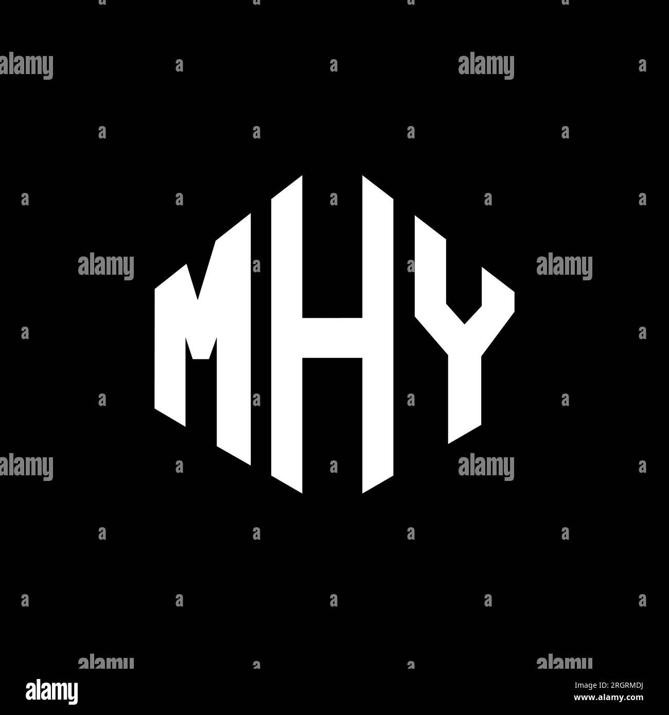 MHY letter logo design with polygon shape. MHY polygon and cube shape ...