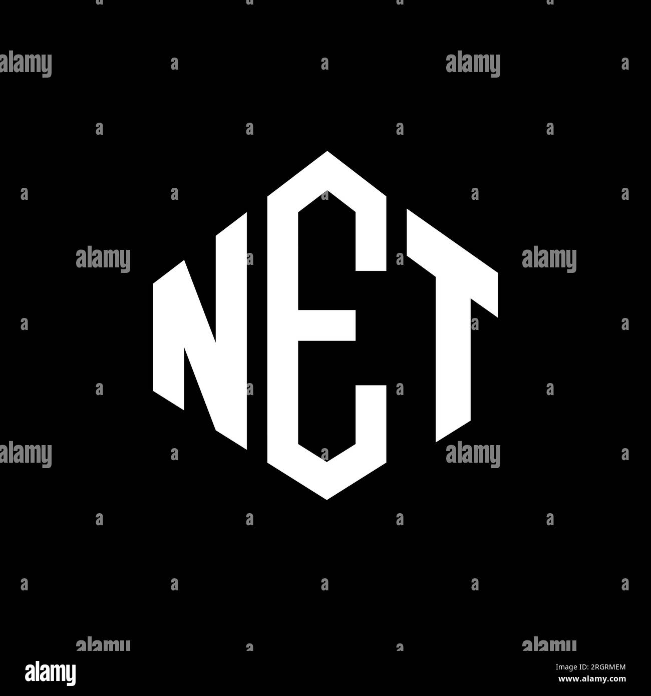 NET letter logo design with polygon shape. NET polygon and cube shape ...