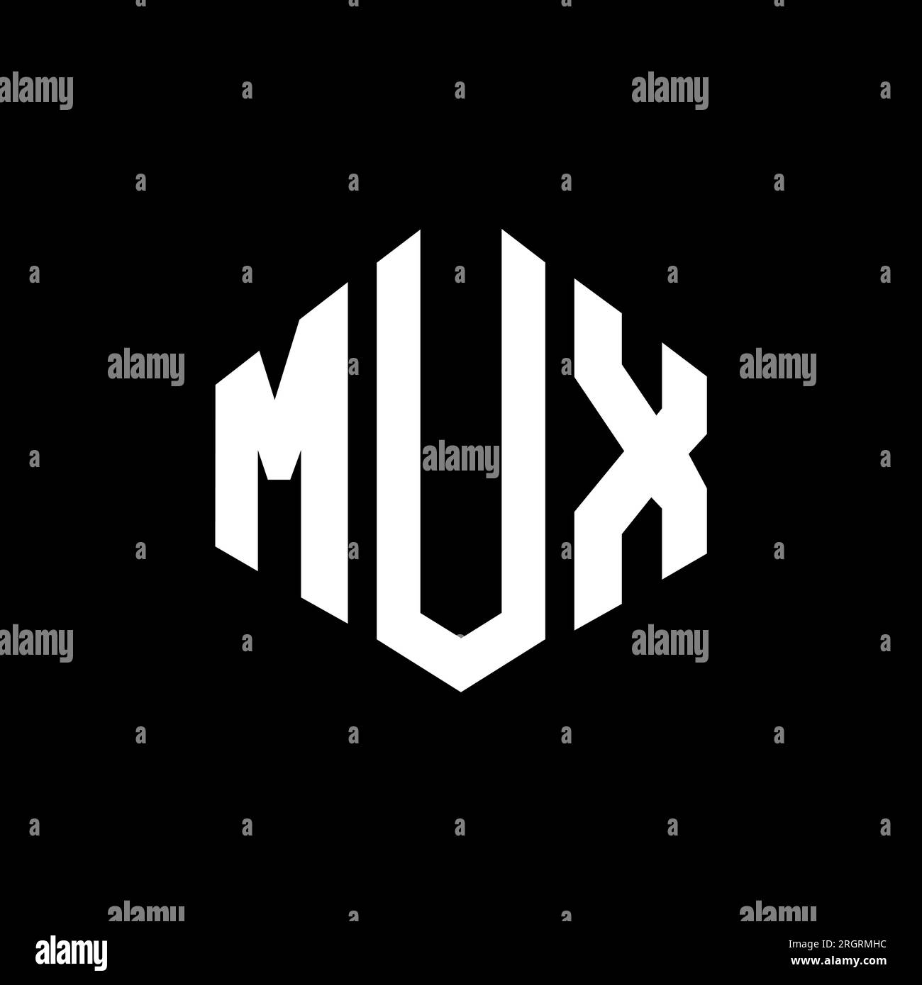 MUX letter logo design with polygon shape. MUX polygon and cube shape ...