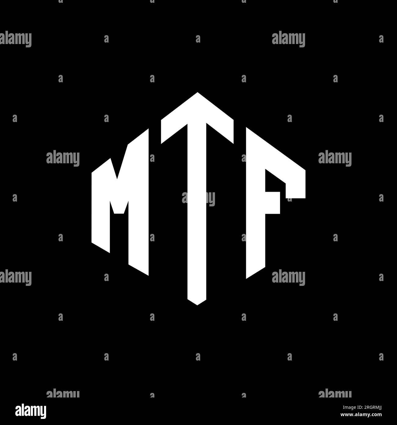 MTF letter logo design with polygon shape. MTF polygon and cube shape ...