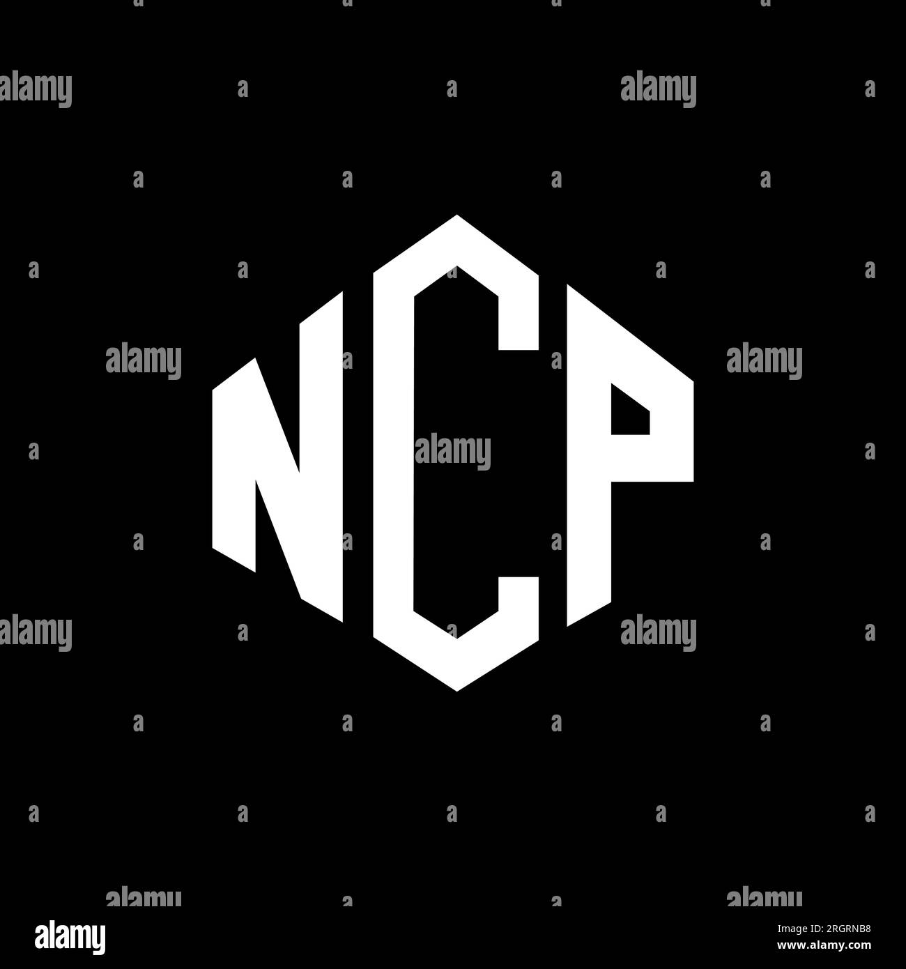 NCP letter logo design with polygon shape. NCP polygon and cube shape ...