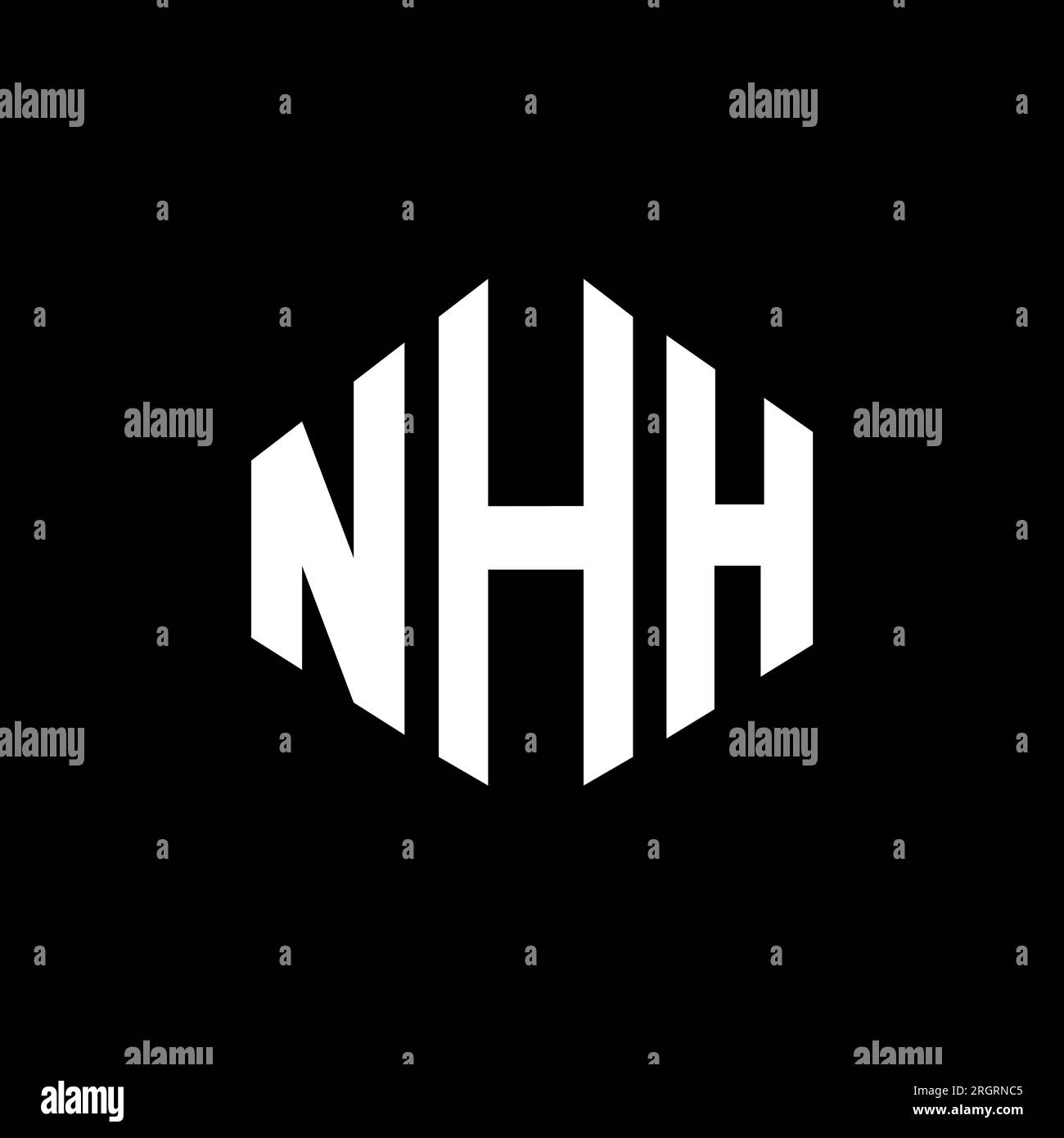NHH letter logo design with polygon shape. NHH polygon and cube shape ...
