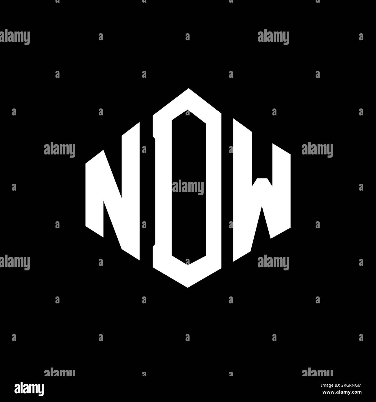 NDW letter logo design with polygon shape. NDW polygon and cube shape ...