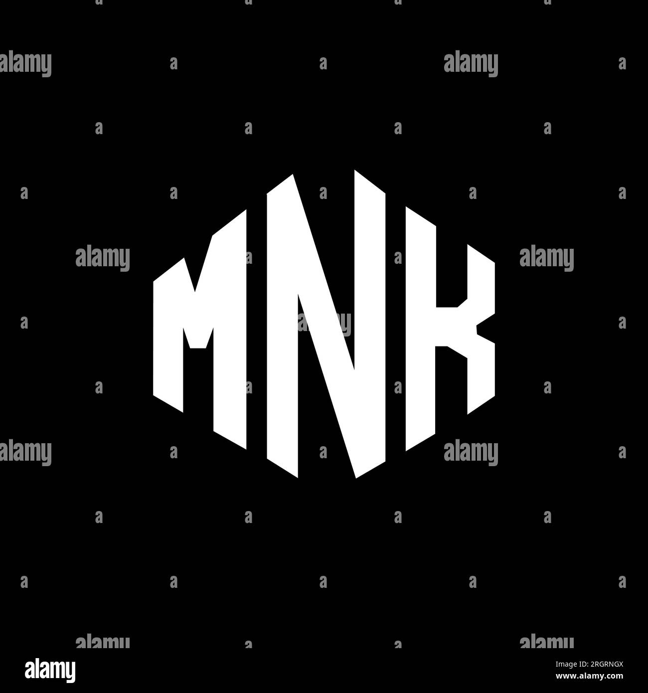 MNK letter logo design with polygon shape. MNK polygon and cube shape ...