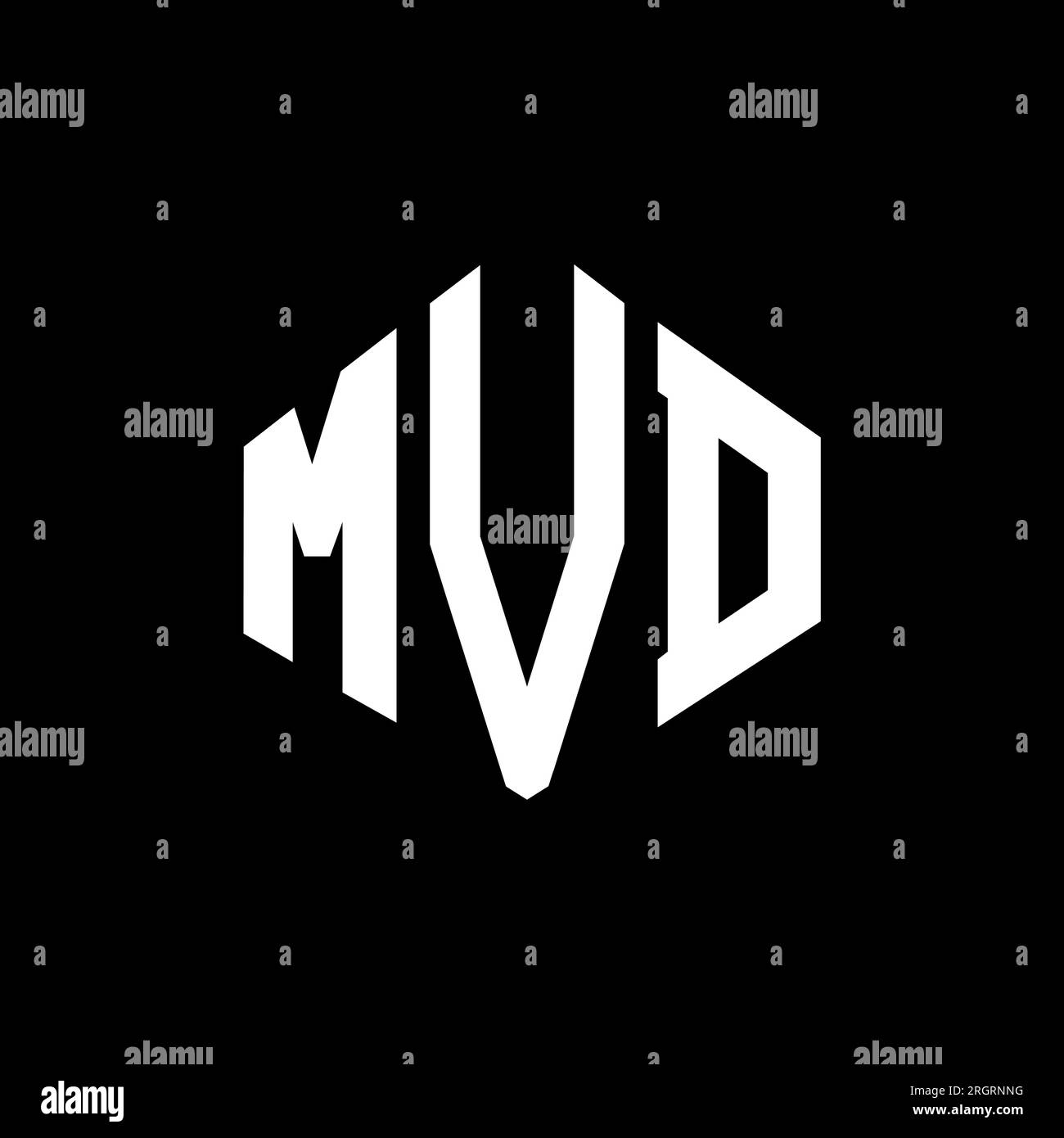 MVD letter logo design with polygon shape. MVD polygon and cube shape ...
