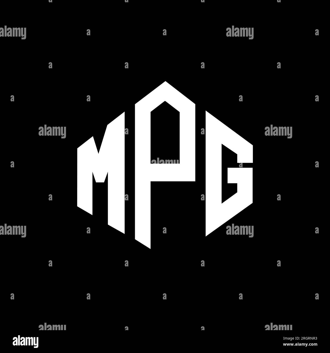 MPG letter logo design with polygon shape. MPG polygon and cube shape ...