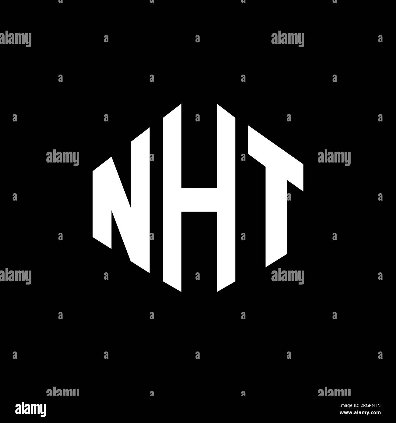 NHT letter logo design with polygon shape. NHT polygon and cube shape ...