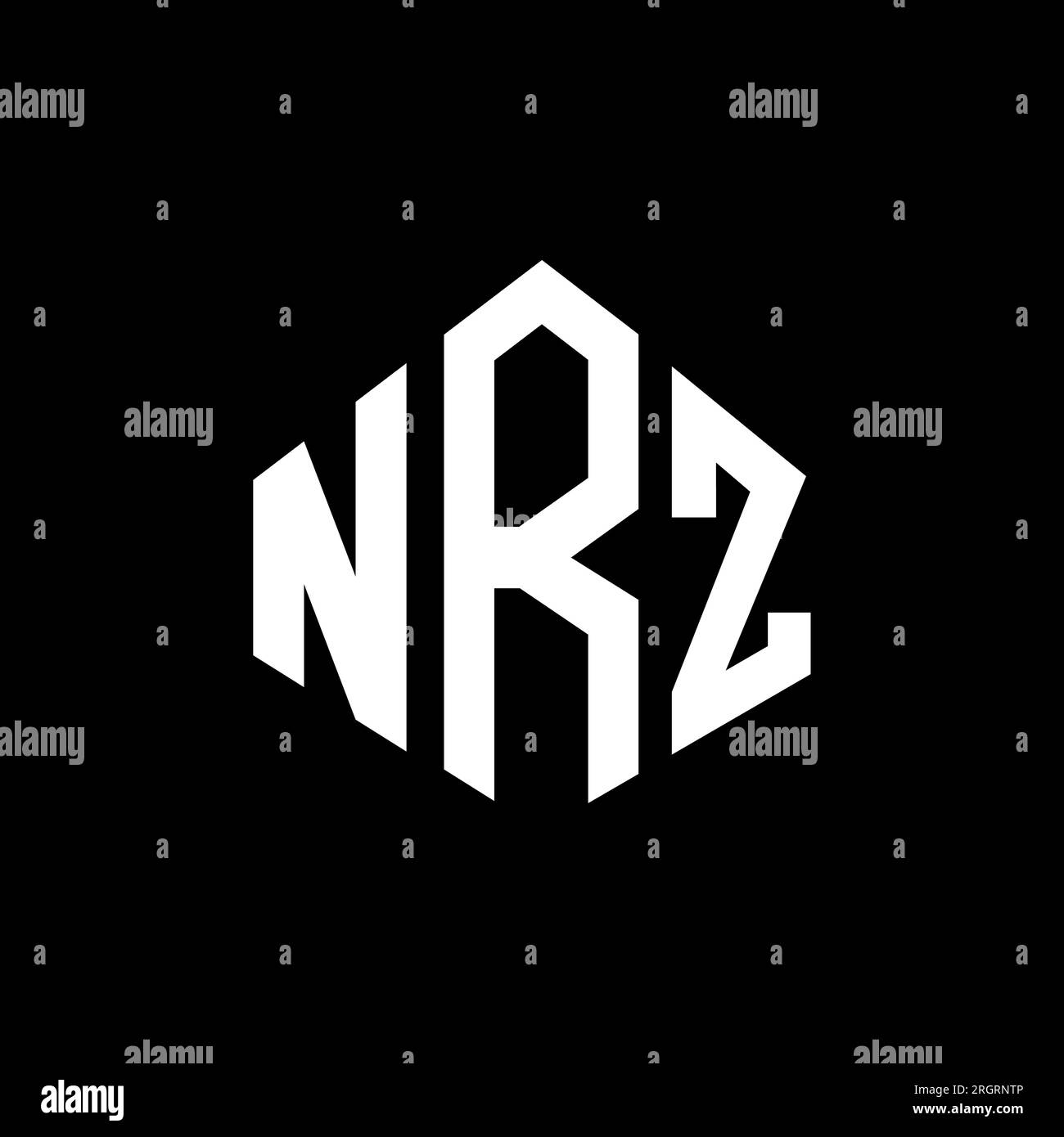 NRZ letter logo design with polygon shape. NRZ polygon and cube shape ...
