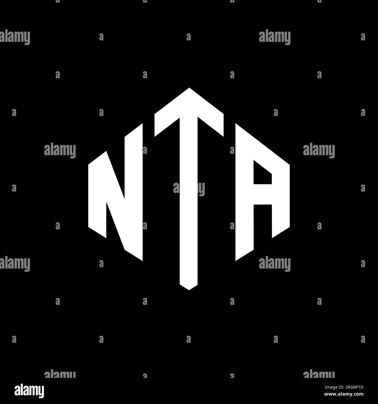 NTA letter logo design with polygon shape. NTA polygon and cube shape ...