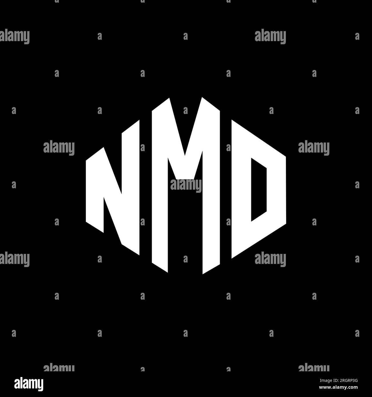 NMO letter logo design with polygon shape. NMO polygon and cube shape ...