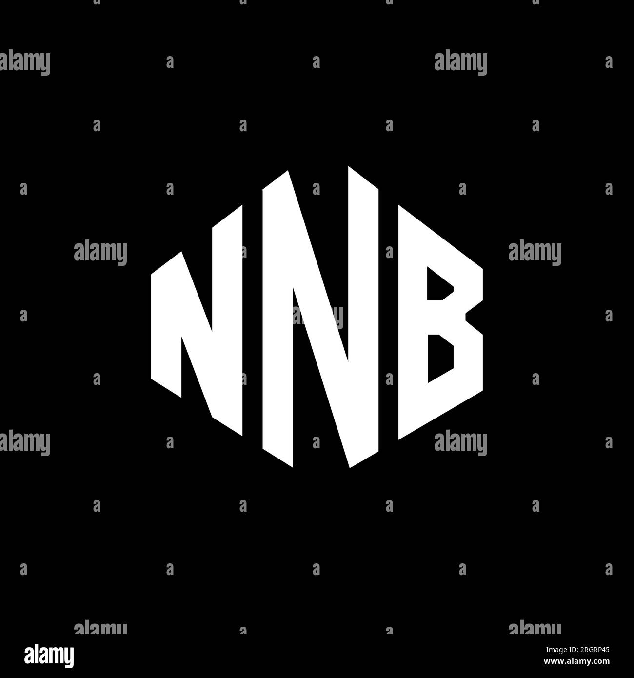 NNB letter logo design with polygon shape. NNB polygon and cube shape ...