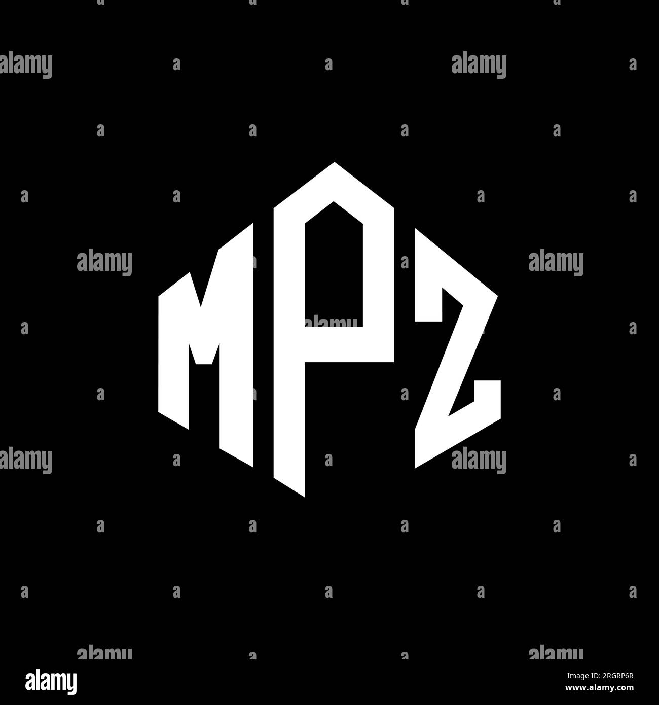 MPZ letter logo design with polygon shape. MPZ polygon and cube shape ...