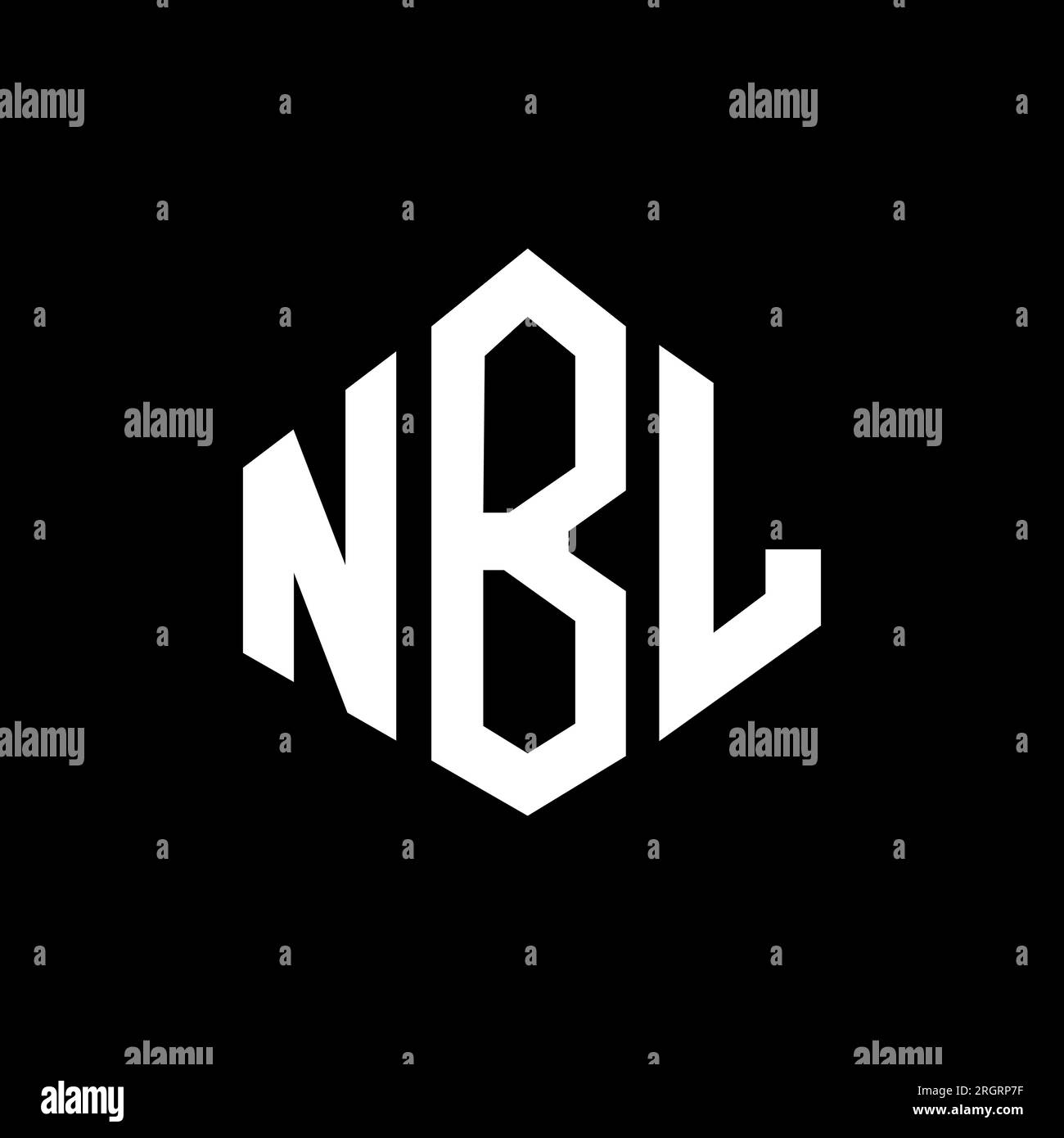 NBL letter logo design with polygon shape. NBL polygon and cube shape ...