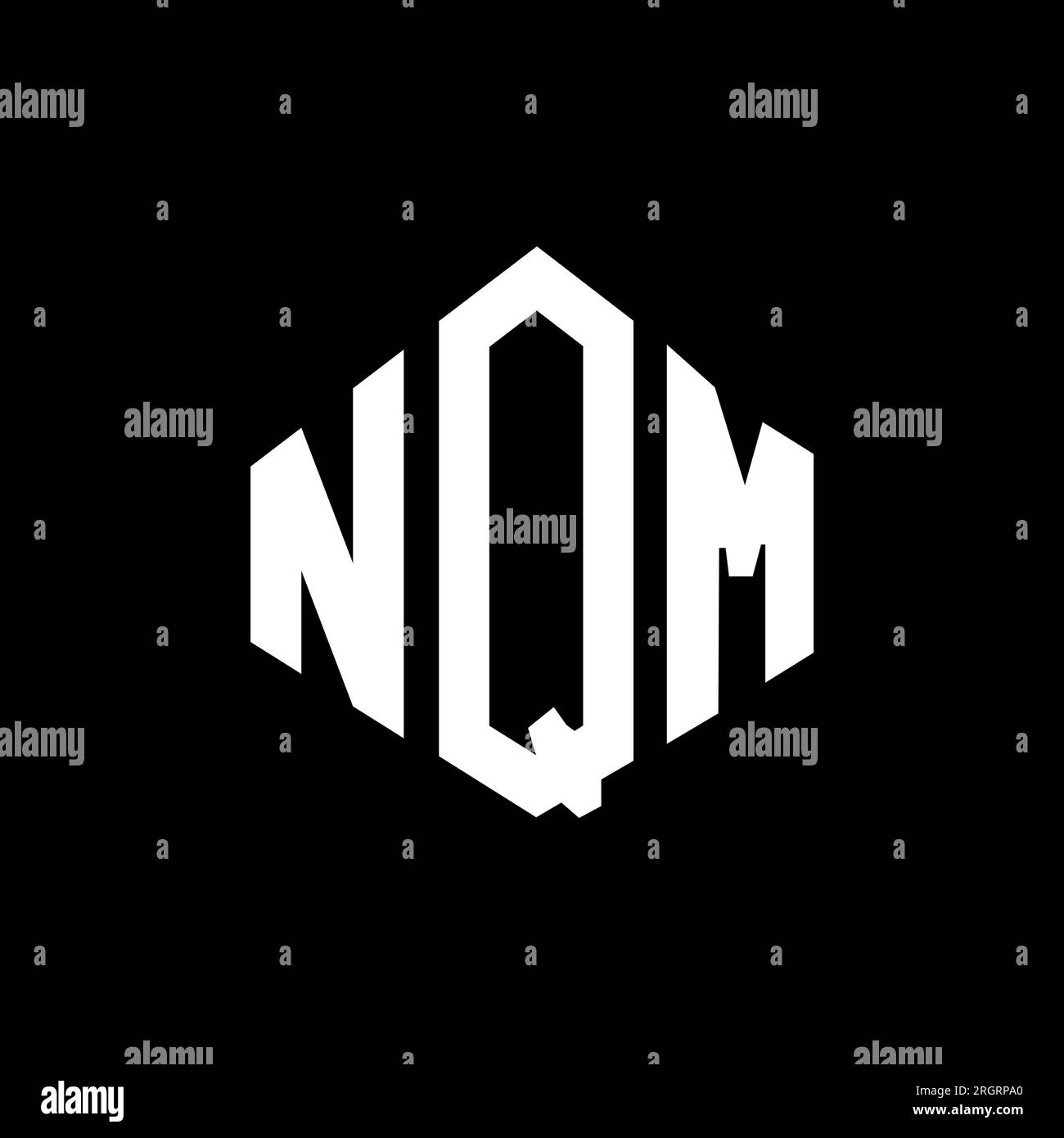 NQM letter logo design with polygon shape. NQM polygon and cube shape ...