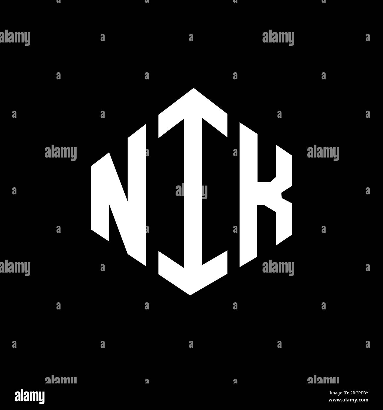 NIK letter logo design with polygon shape. NIK polygon and cube shape ...