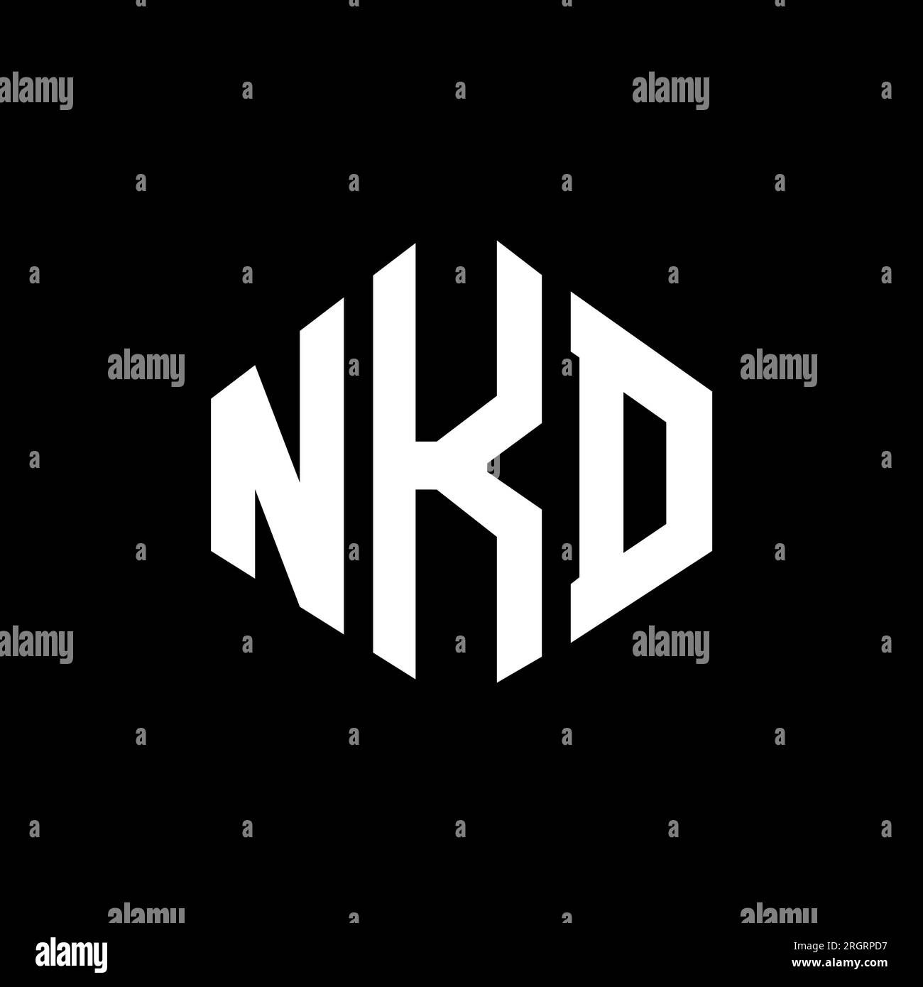 NKD letter logo design with polygon shape. NKD polygon and cube shape ...