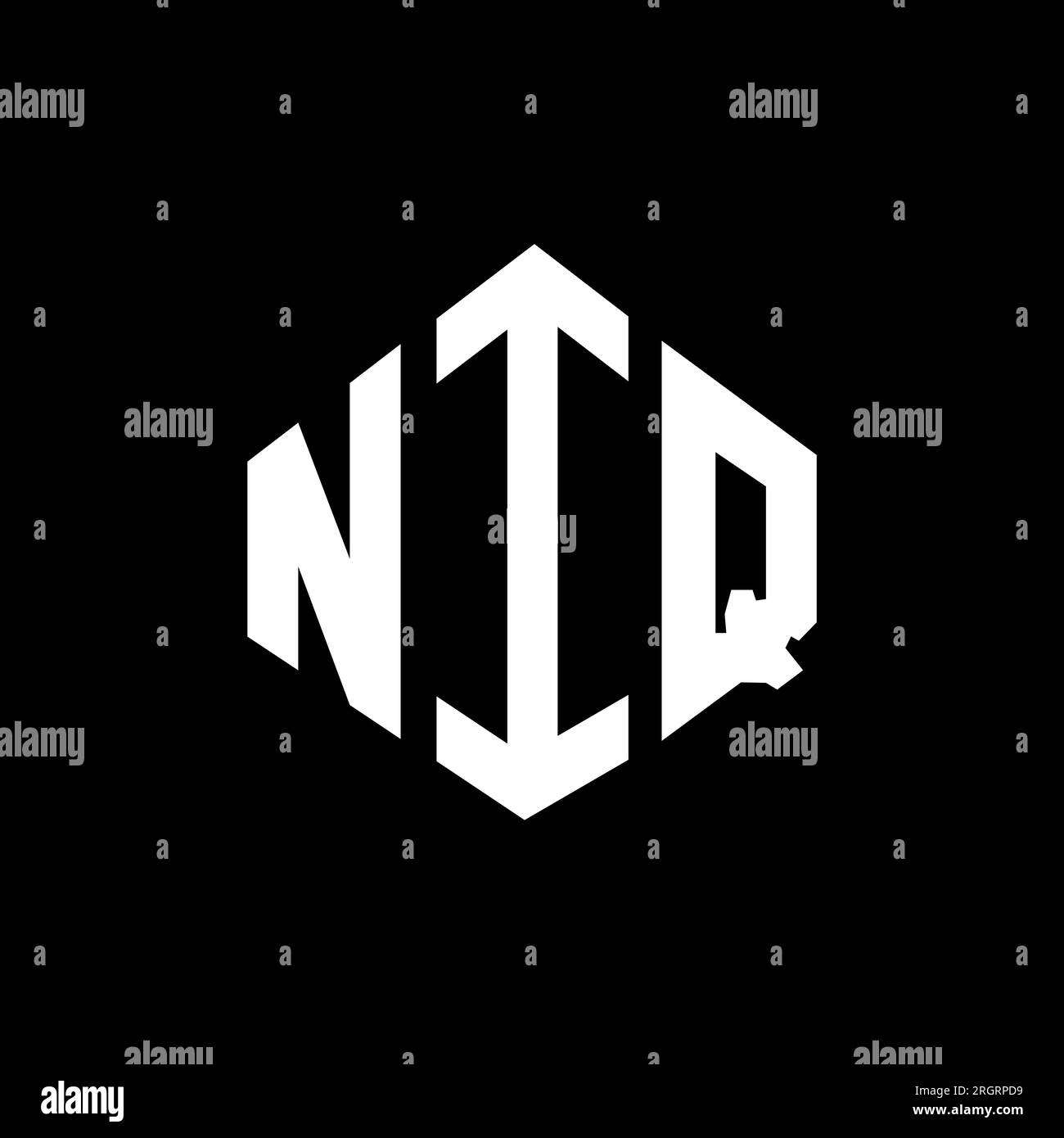 NIQ letter logo design with polygon shape. NIQ polygon and cube shape ...