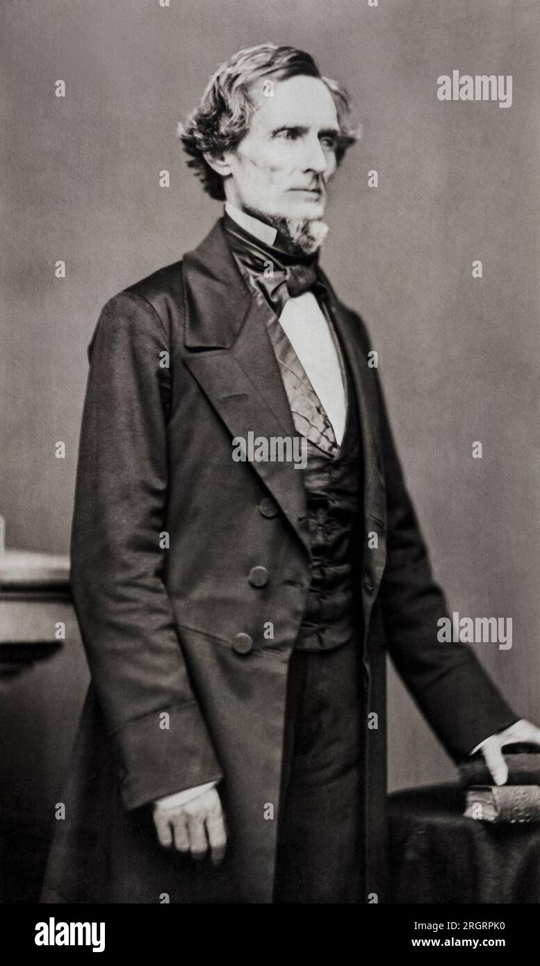 United States: c. 1859 A portrait of Jefferson Davis, President of the ...