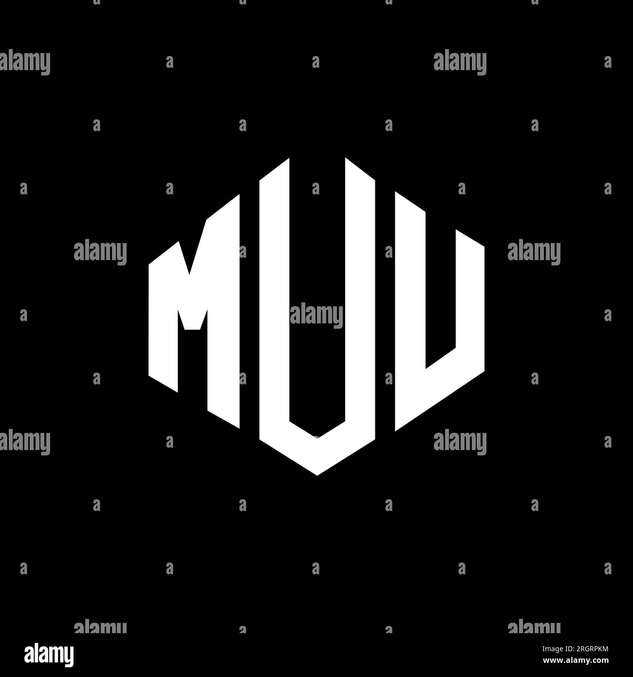MUU letter logo design with polygon shape. MUU polygon and cube shape ...