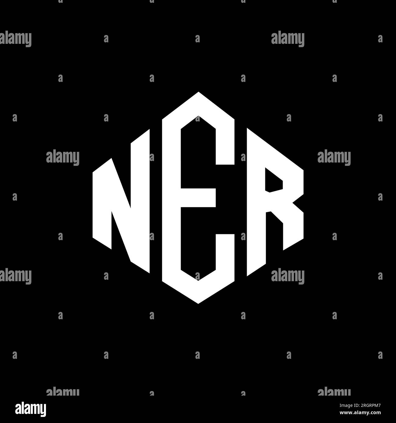 NER letter logo design with polygon shape. NER polygon and cube shape ...