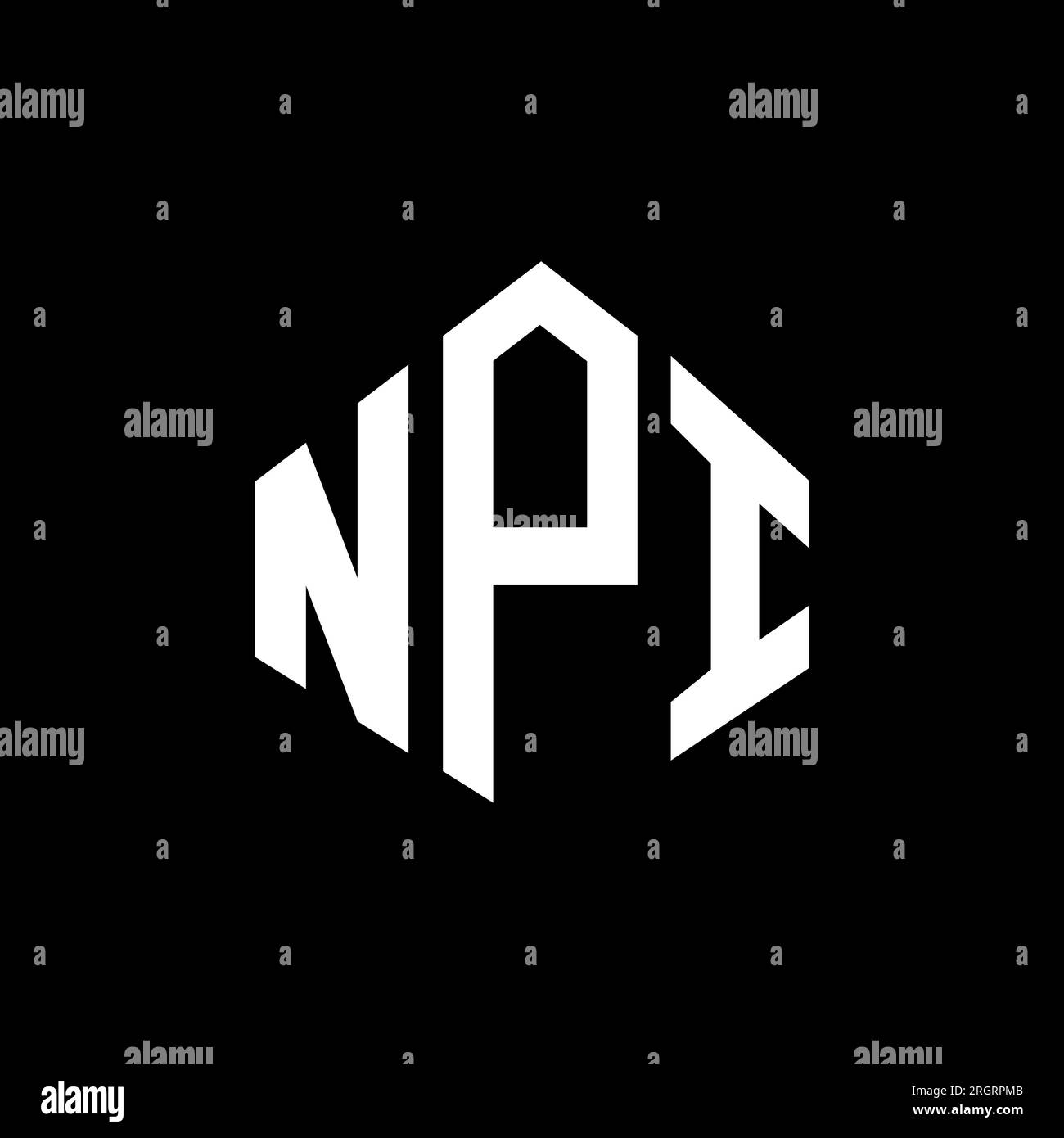 NPI letter logo design with polygon shape. NPI polygon and cube shape ...