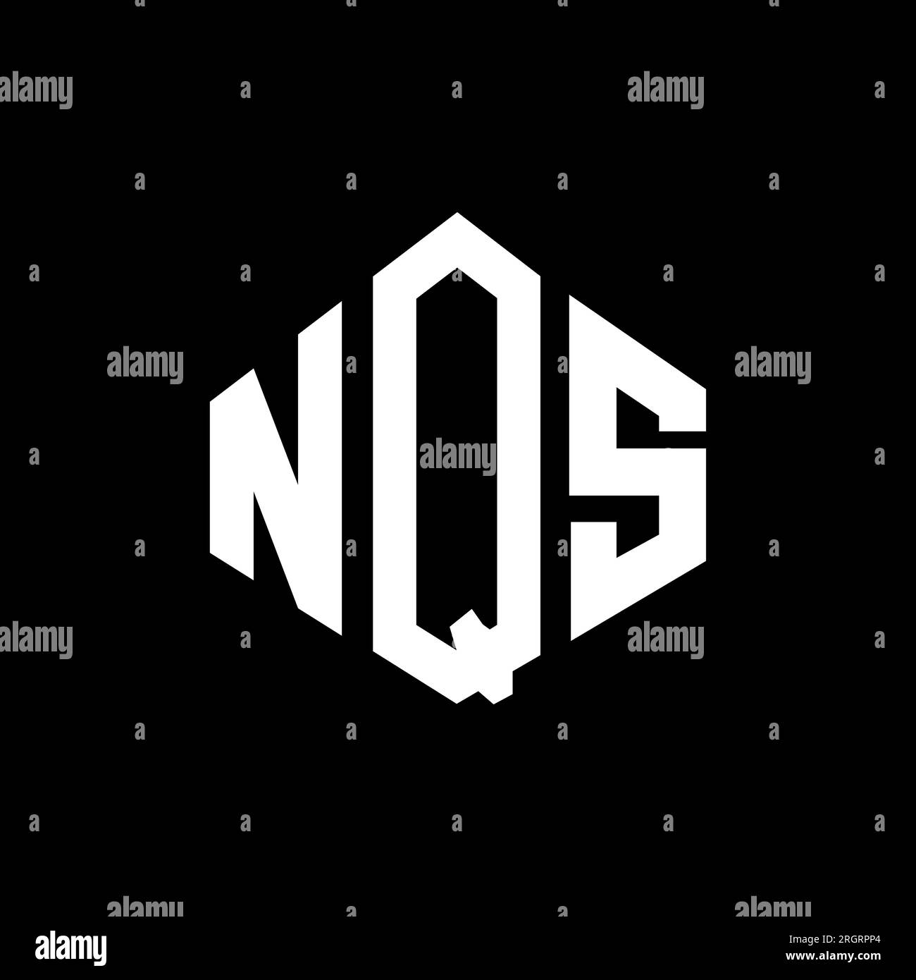 NQS letter logo design with polygon shape. NQS polygon and cube shape ...