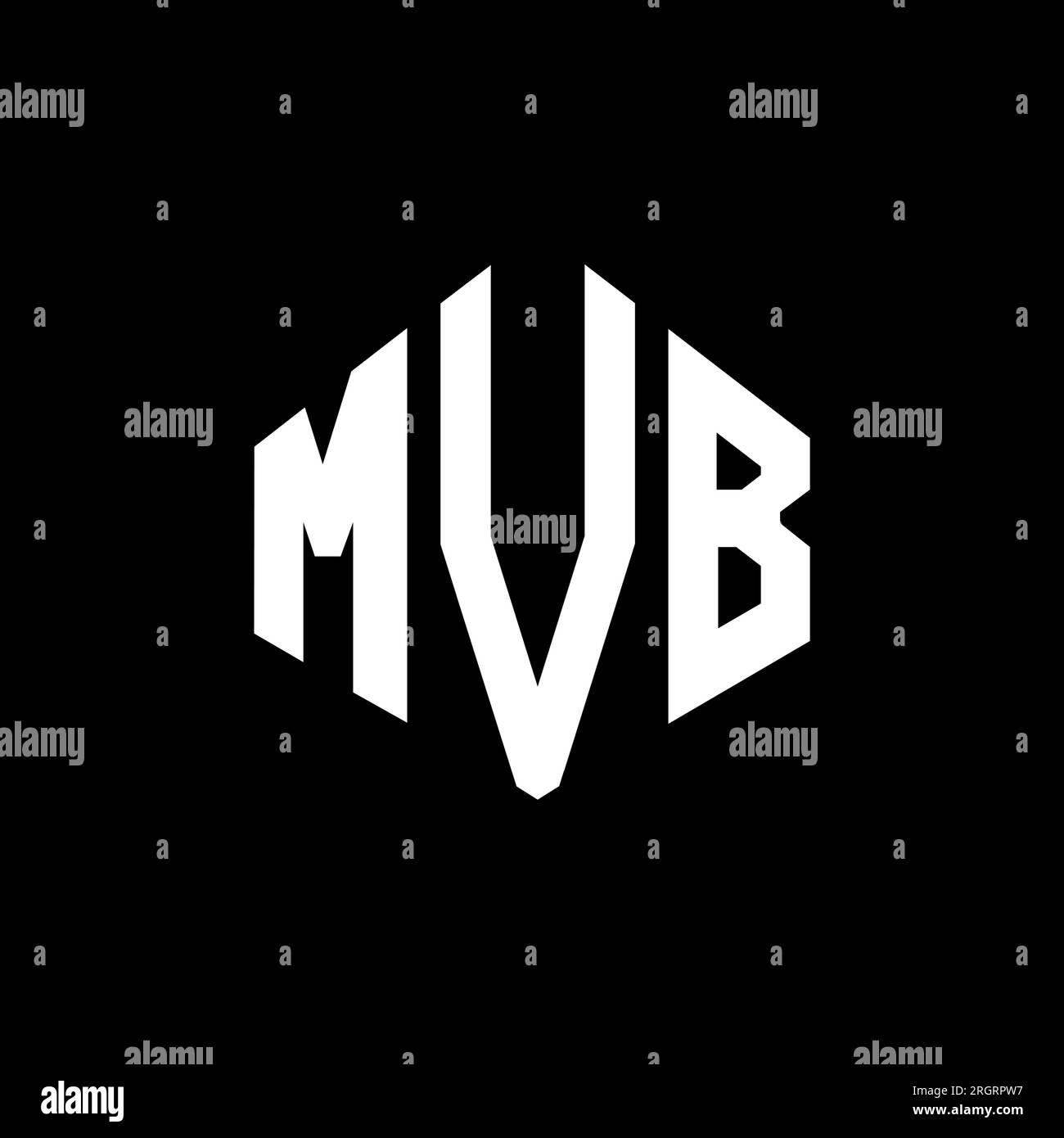 MVB letter logo design with polygon shape. MVB polygon and cube shape ...