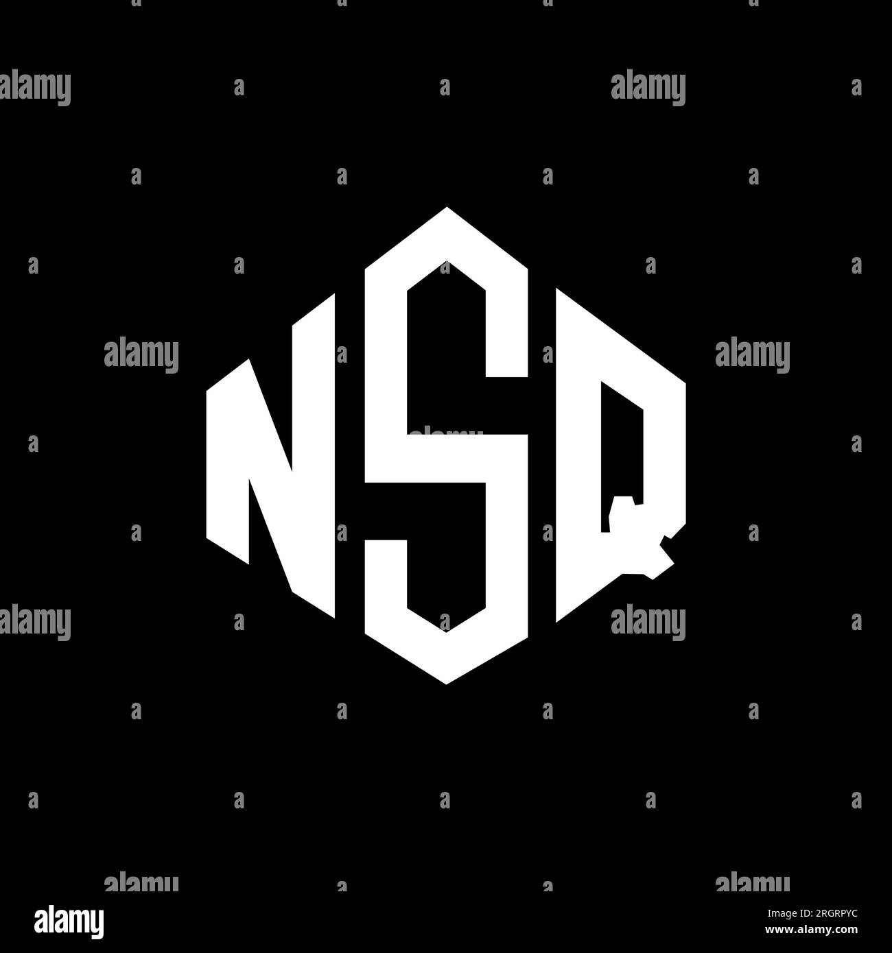 NSQ letter logo design with polygon shape. NSQ polygon and cube shape ...