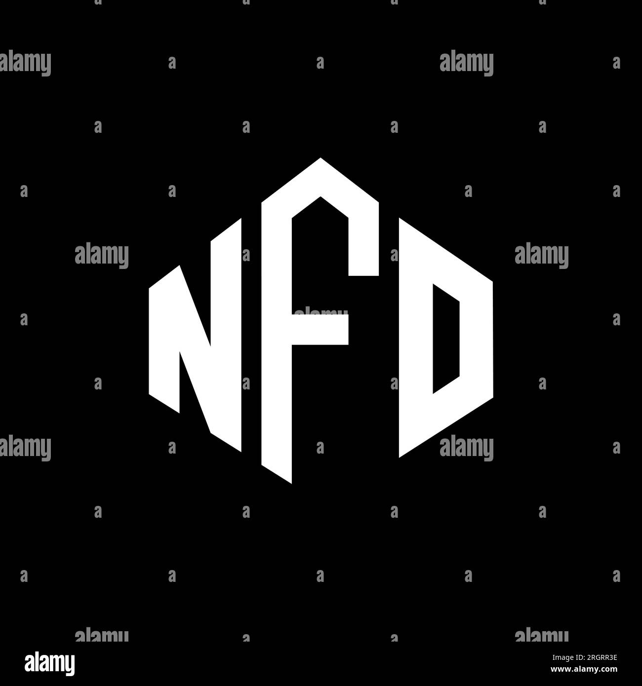 NFO letter logo design with polygon shape. NFO polygon and cube shape ...