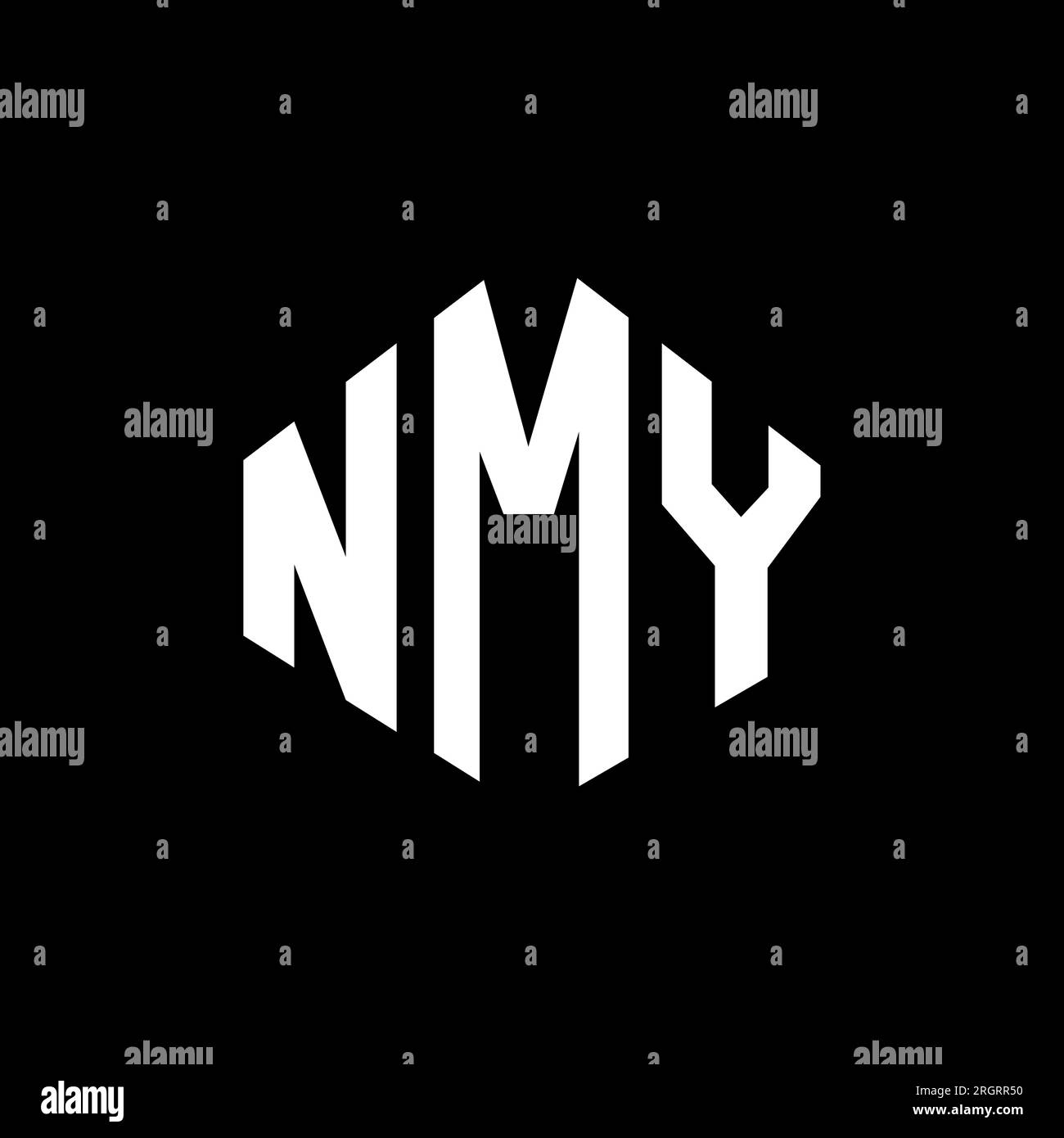 NMY letter logo design with polygon shape. NMY polygon and cube shape ...