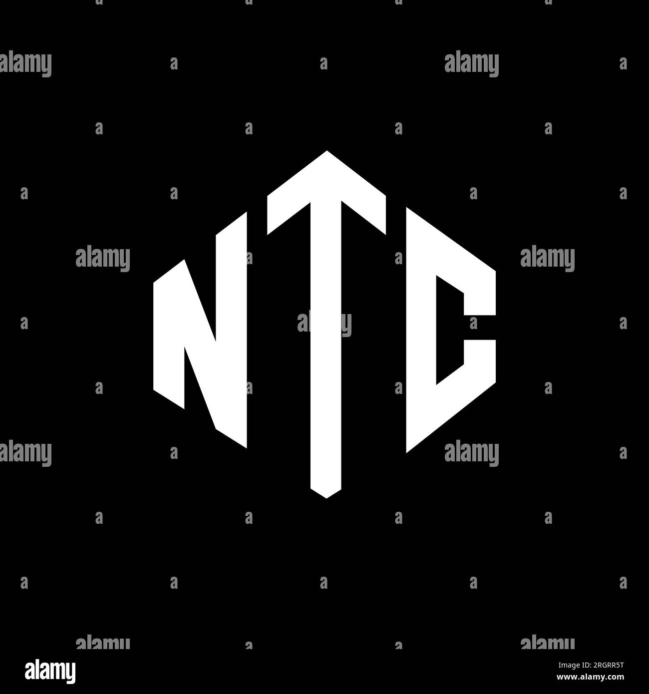 NTC letter logo design with polygon shape. NTC polygon and cube shape ...