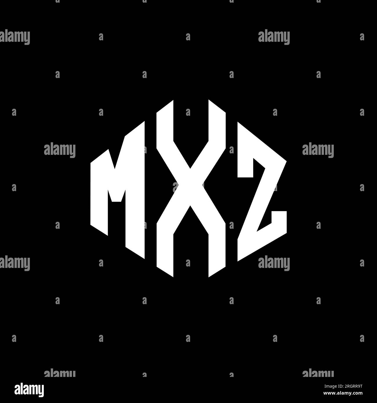 MXZ letter logo design with polygon shape. MXZ polygon and cube shape ...