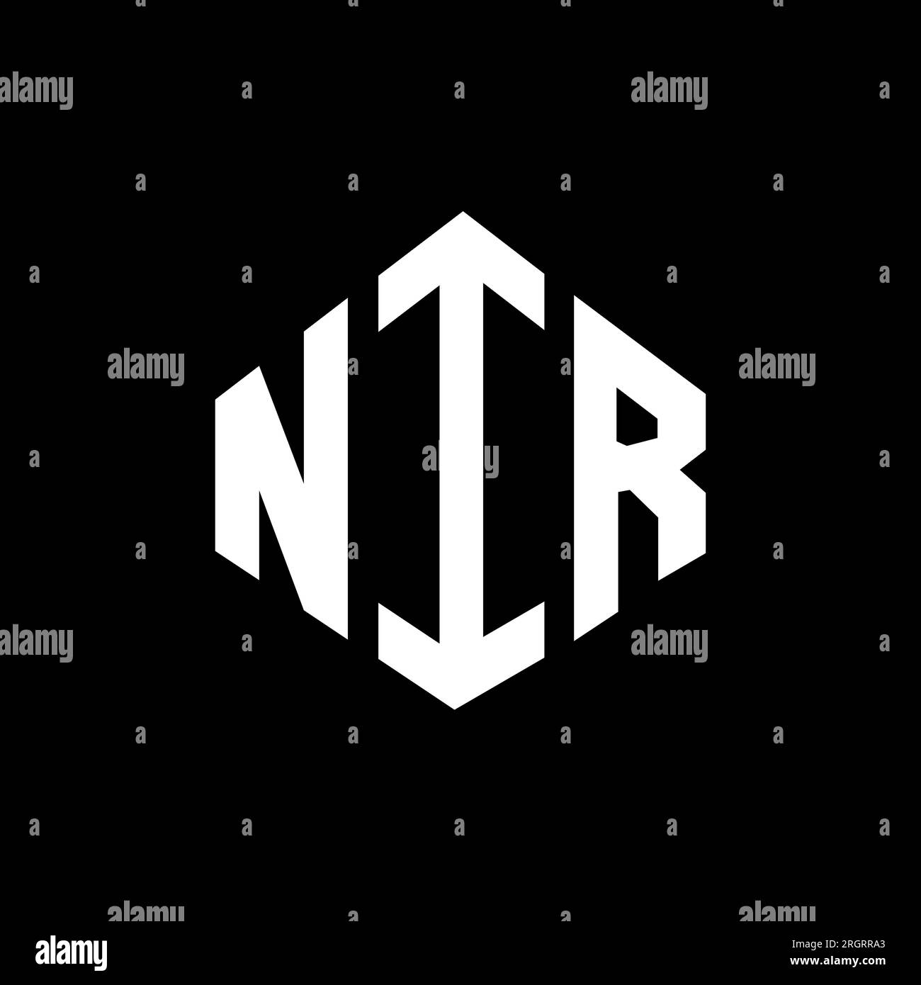 NIR letter logo design with polygon shape. NIR polygon and cube shape ...
