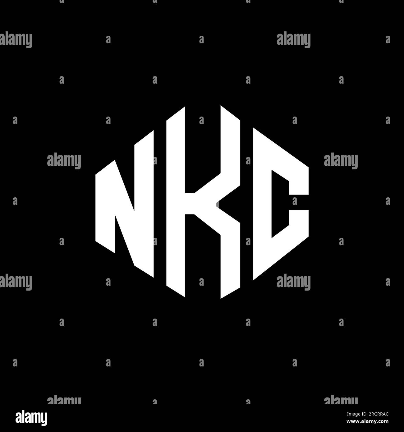 NKC letter logo design with polygon shape. NKC polygon and cube shape ...