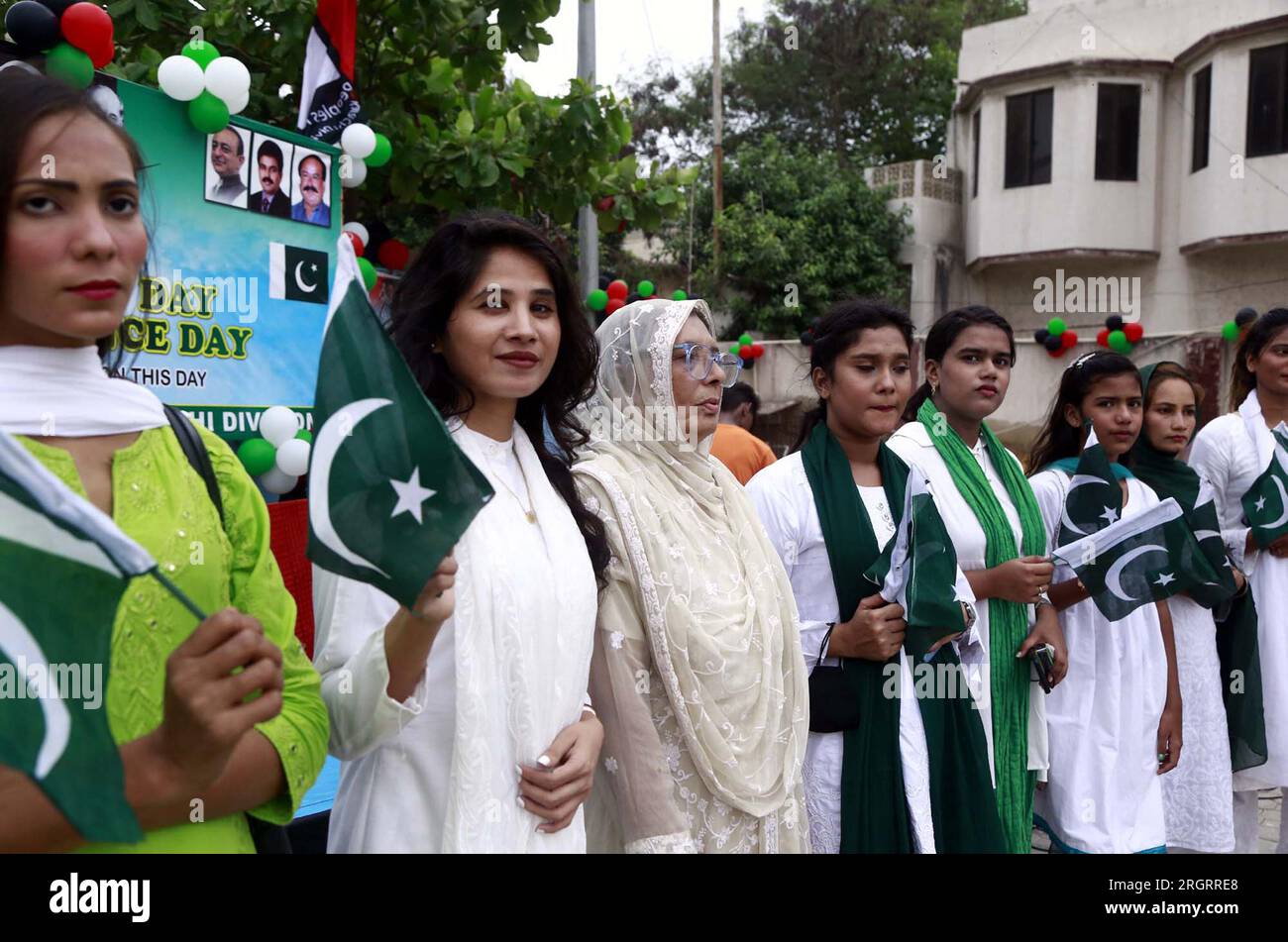 Members of Minority Community are waving Pakistani Flag during a ...
