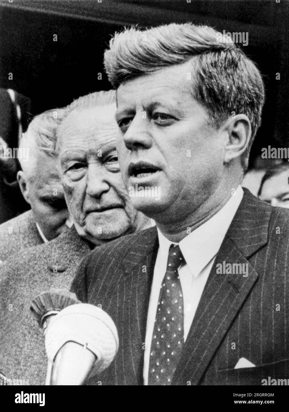 Washington, D.C.: April 13, 1961 President Kennedy with West German ...