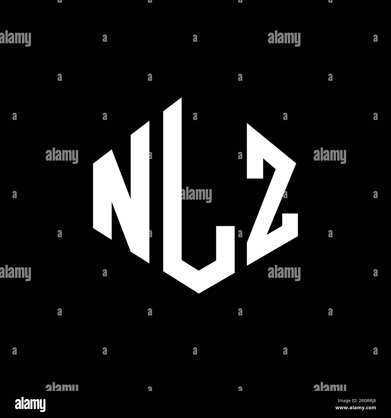 NLZ letter logo design with polygon shape. NLZ polygon and cube shape ...
