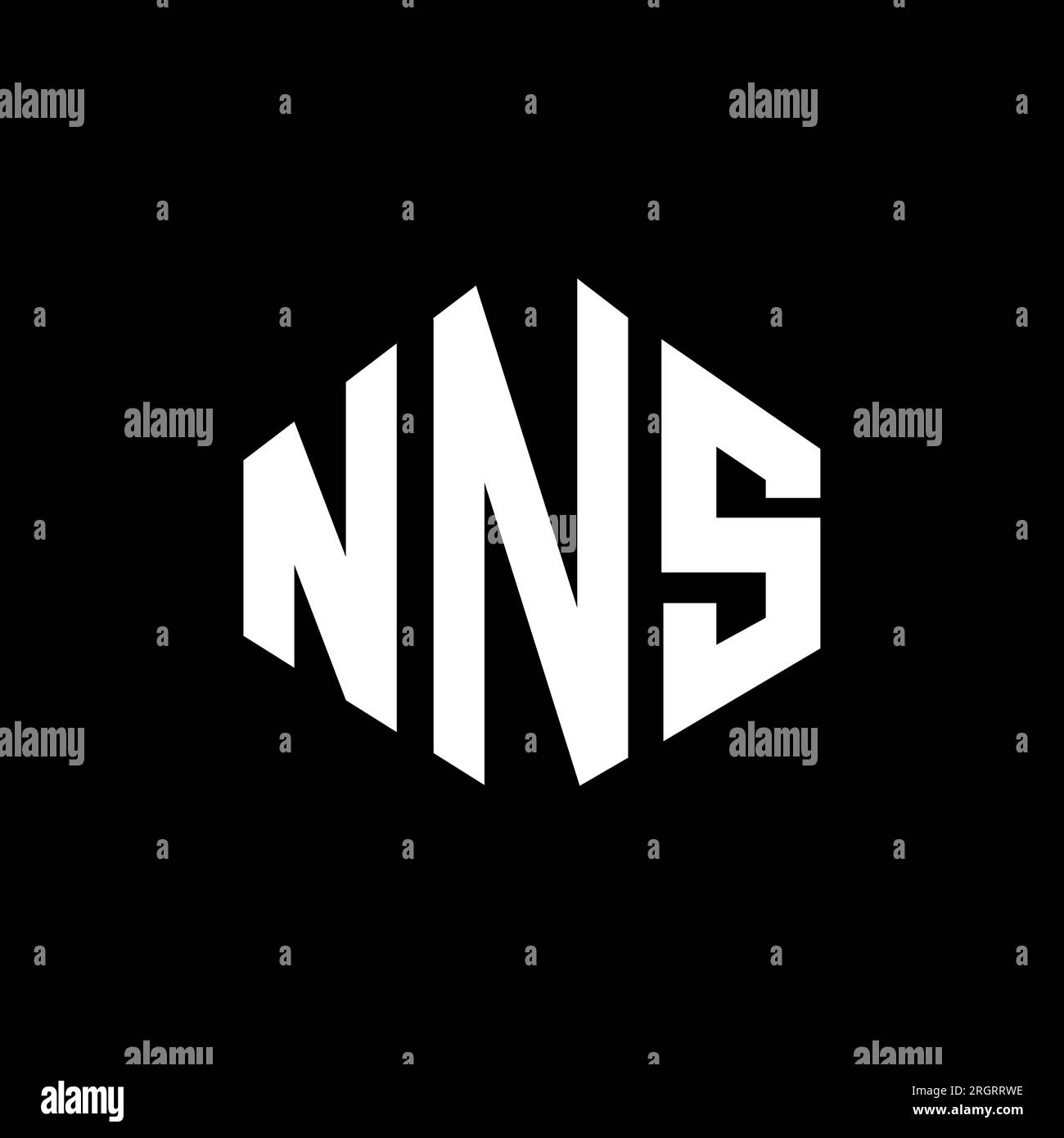 NNS letter logo design with polygon shape. NNS polygon and cube shape ...
