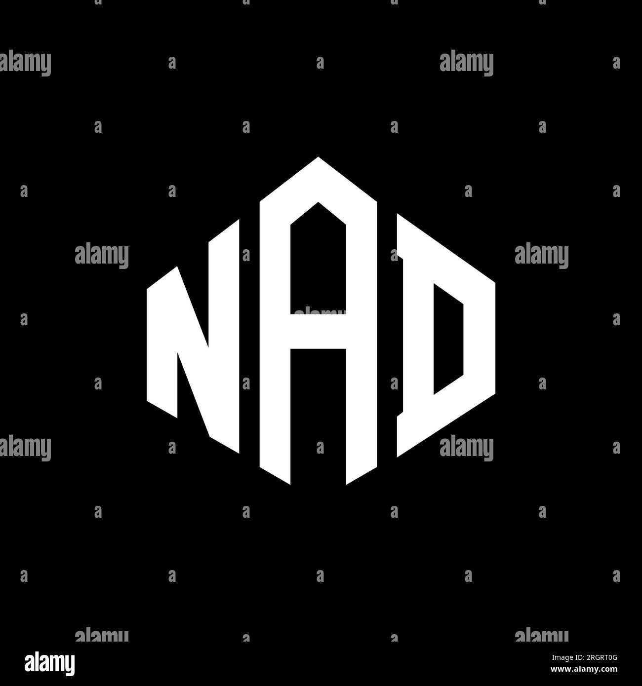 NAD letter logo design with polygon shape. NAD polygon and cube shape ...